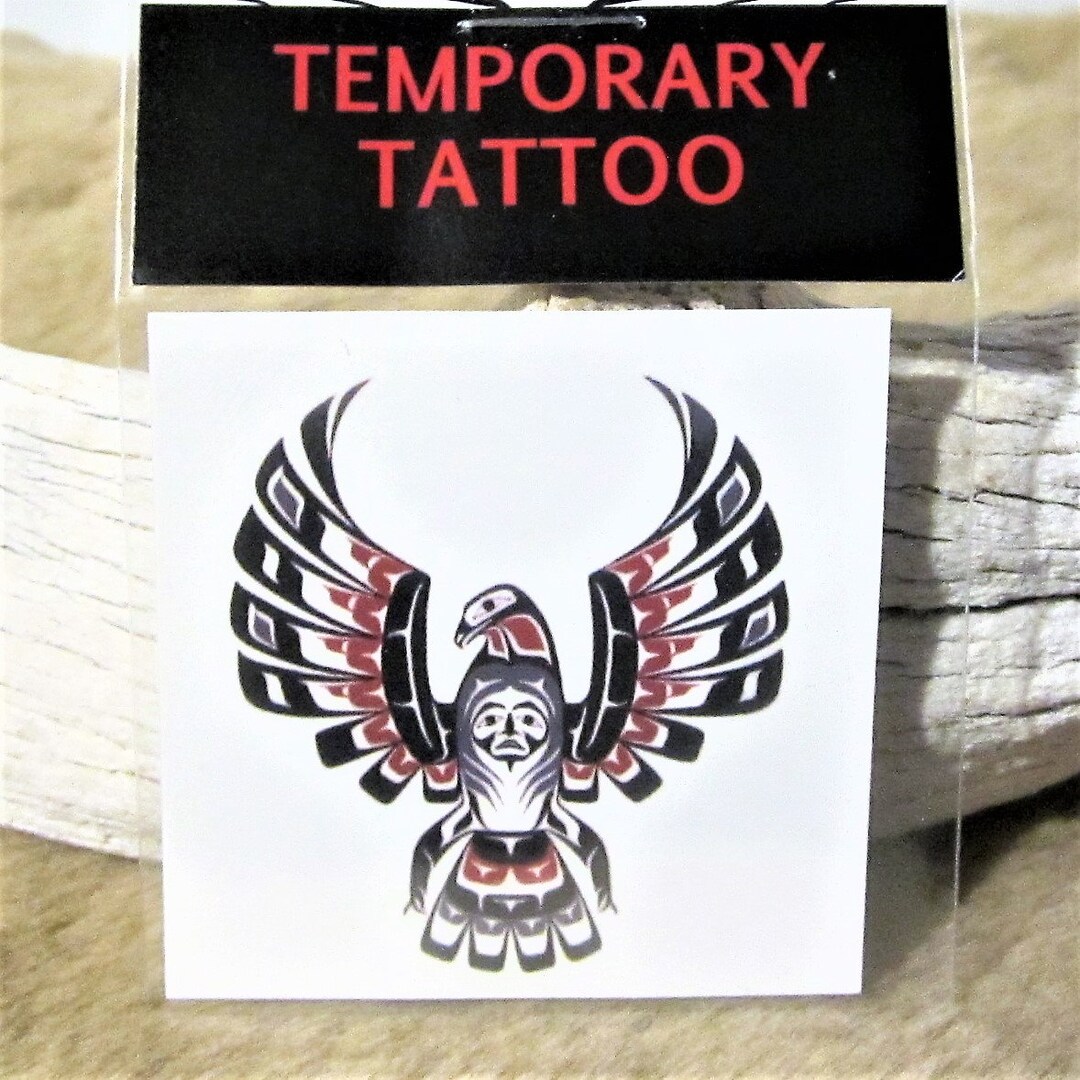 Gitksan First Nation 'eagle' Temporary Tattoo Pacific North West Coast ...