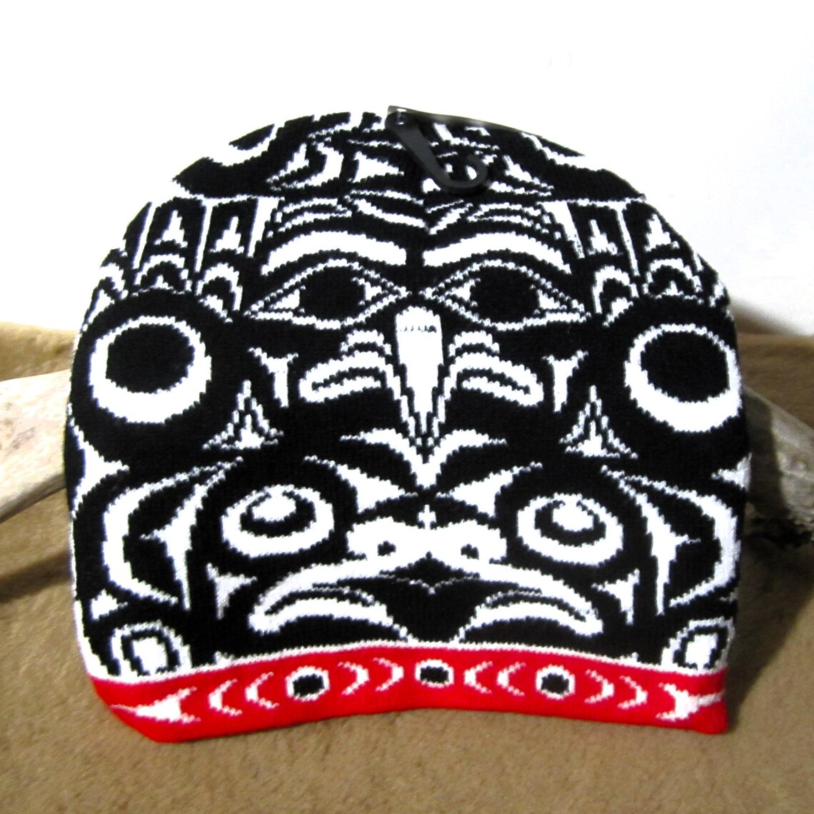 Coast Salish First Nation 'eagle & Frog' Stretch Fit Tuque / Winter Ski ...