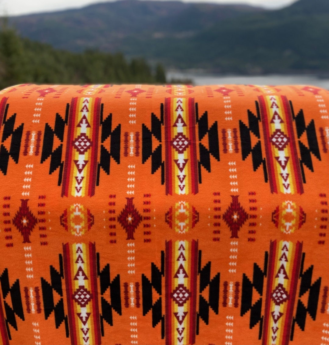 First Nations Pattern Cozy Fleece Blanket Great Plains Arctic South ...
