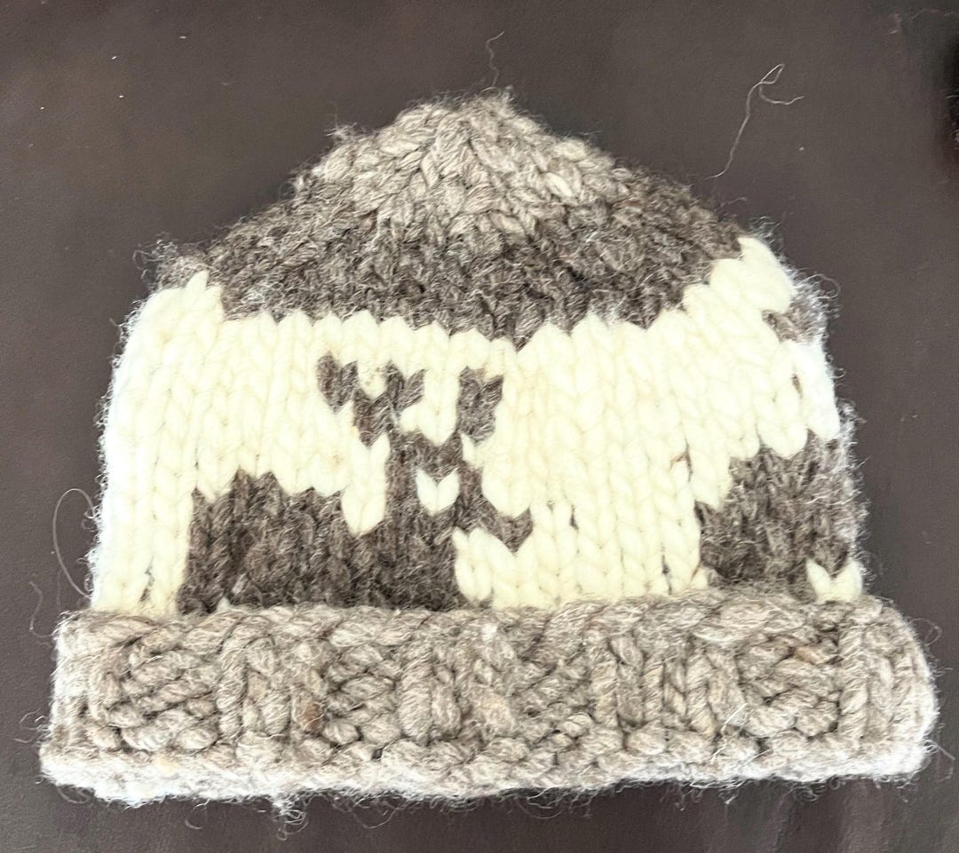 Coast Salish Cowichan First Nation 'deer' Knit 14'' Inch Child Touque ...