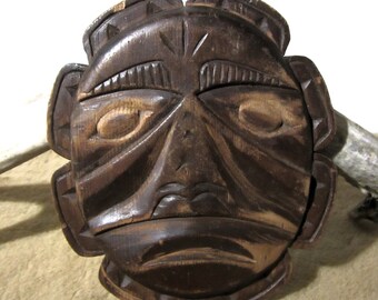 Nuu Chah Nulth First Nation 'full Moon' Mask Carving Pacific North West ...