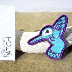 Tsimshian First Nation 'hummingbird' Iron on Embroidered Patch 2.5 ...