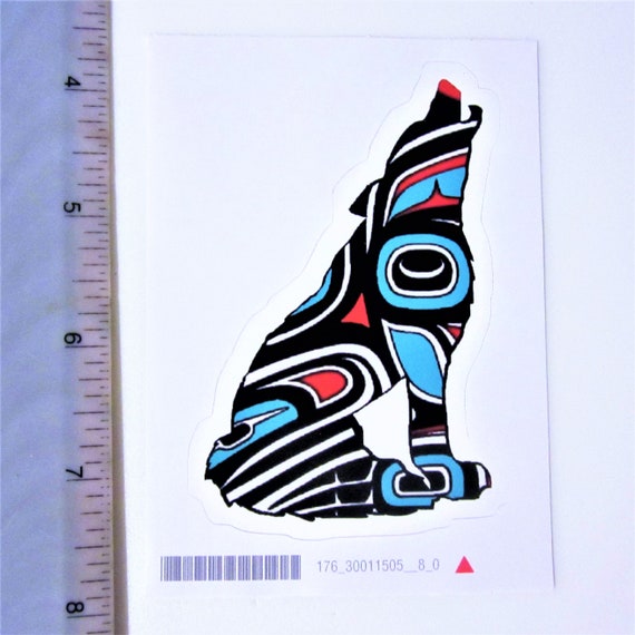 First Nations ''Wolf'' Sticker Decal Native | Etsy