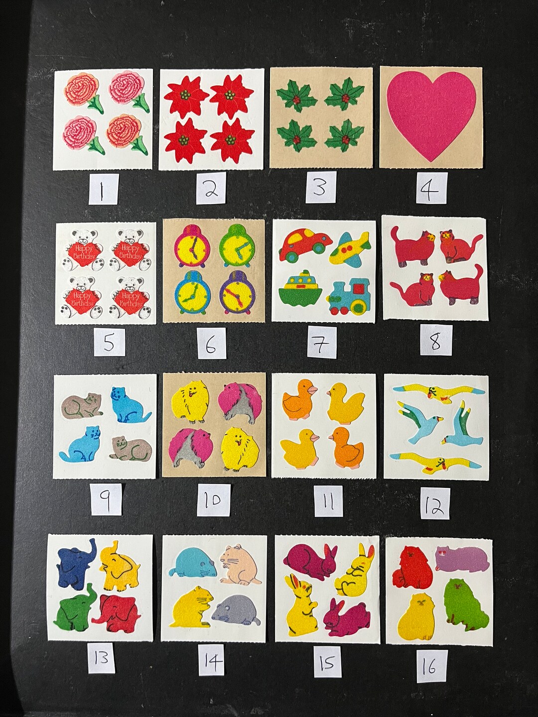 Great Seven Fuzzy Stickers - Please Choose From Drop Down List - Etsy