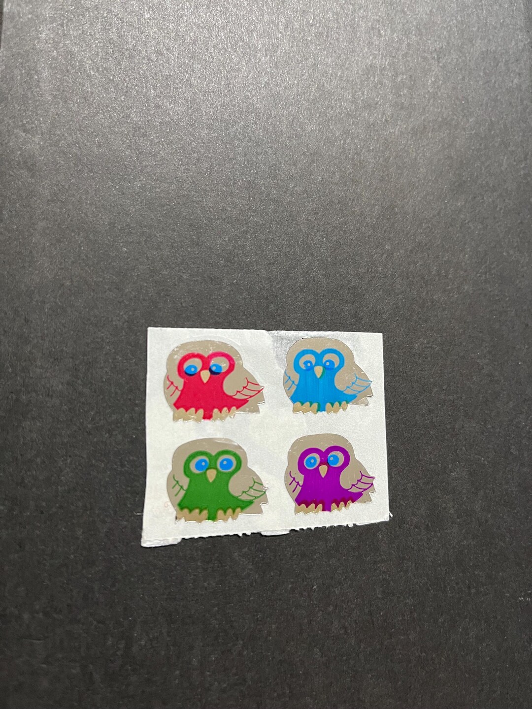 Sandylion Vintage 80s Super Rare Mylar Foil Owl Stickers - Etsy