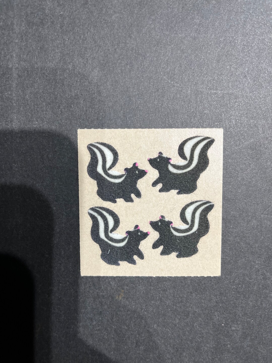 Sandylion Vintage 80s Very Rare Fuzzy Brown Back Skunk Stickers - Etsy