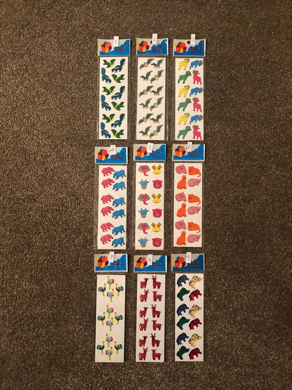 Great Seven vintage rare sticker strips | Etsy