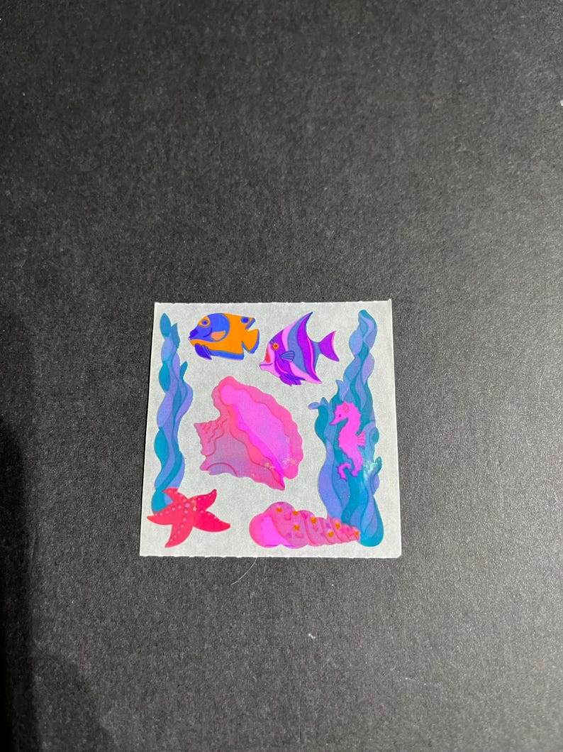 Sandylion Vintage Very Rare Shiny Sea Life Stickers - Etsy