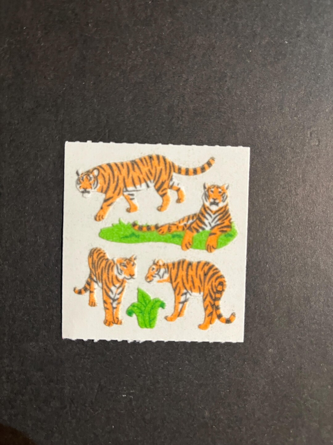 Sandylion Vintage Very Rare Fuzzy Tiger Stickers - Etsy