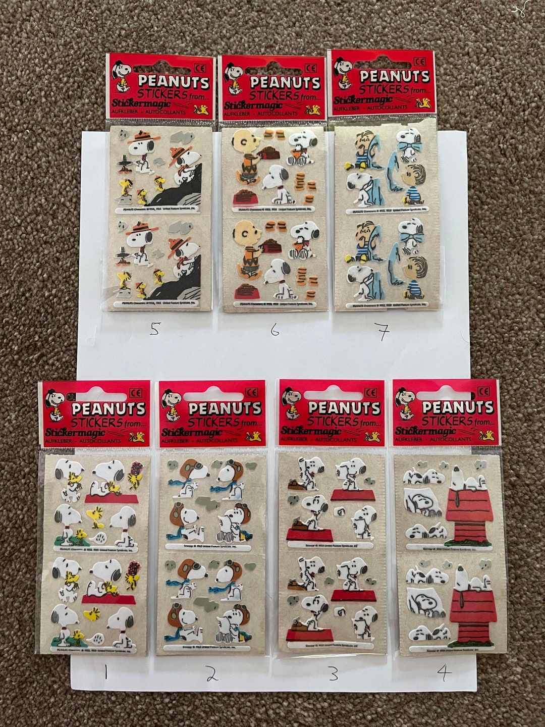 Stickermagic Rare Fuzzy Snoopy Stickers - Etsy