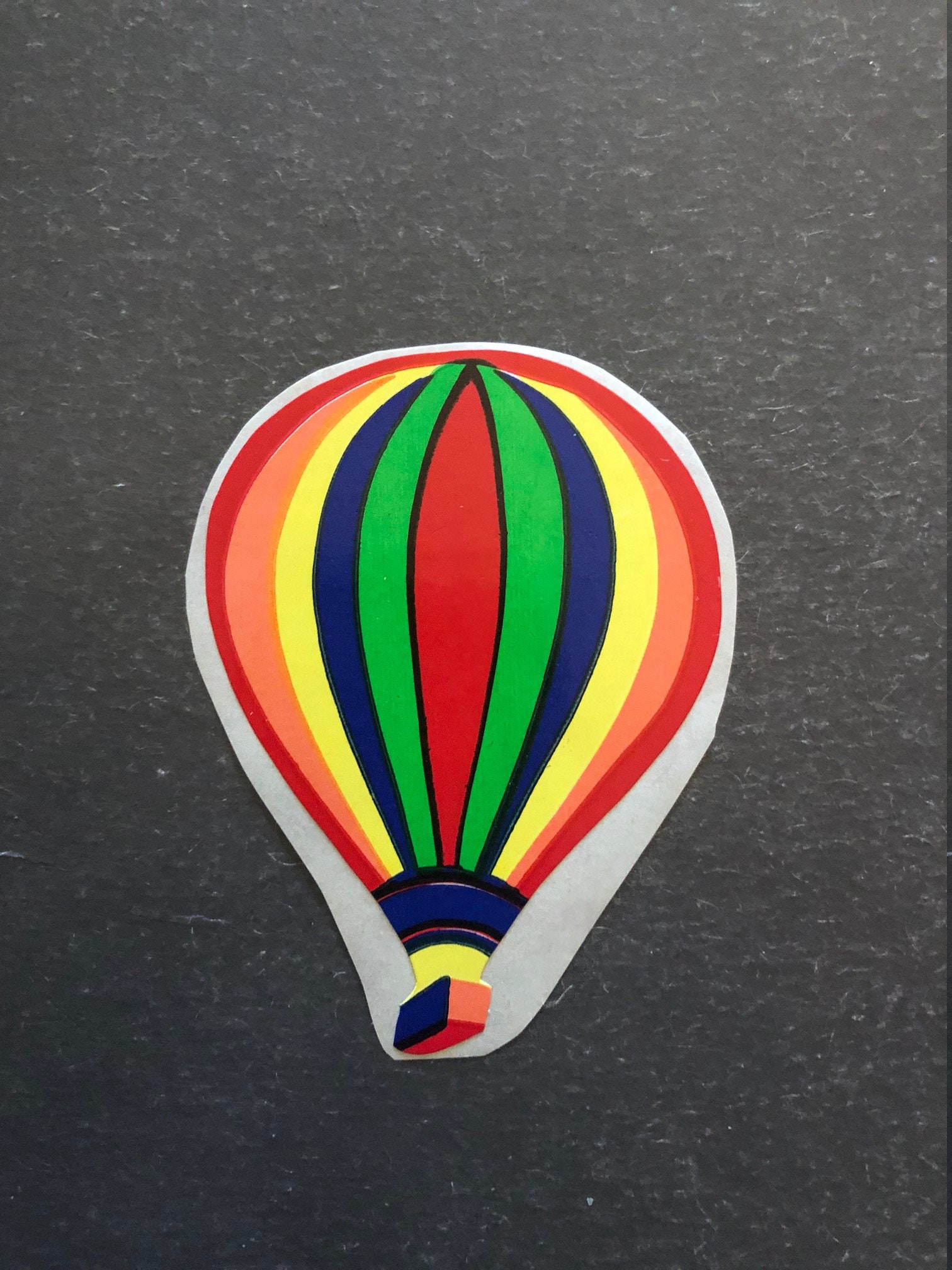 Sandylion Vintage 80s Very Rare Paper Hot Air Balloon Sticker - Etsy