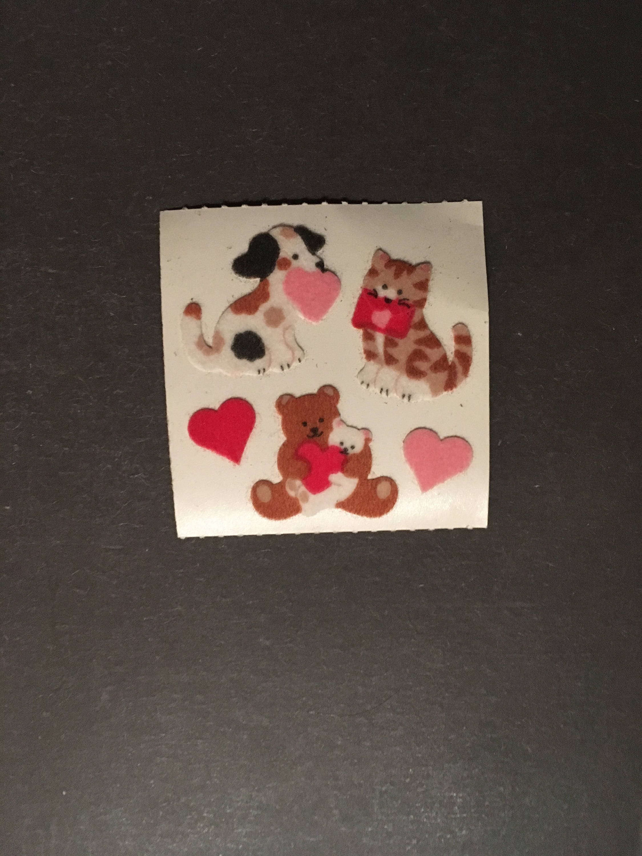 Stickers Scrapbooking Craft Supplies & Tools ANIMALS IN LOVE Fuzzy ...