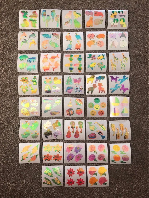 Great Seven Vintage Rare Shiny Stickers Please Choose From | Etsy