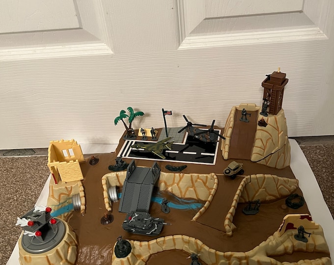 Micro Machines Vintage Rare Army Base With Acessories - Etsy