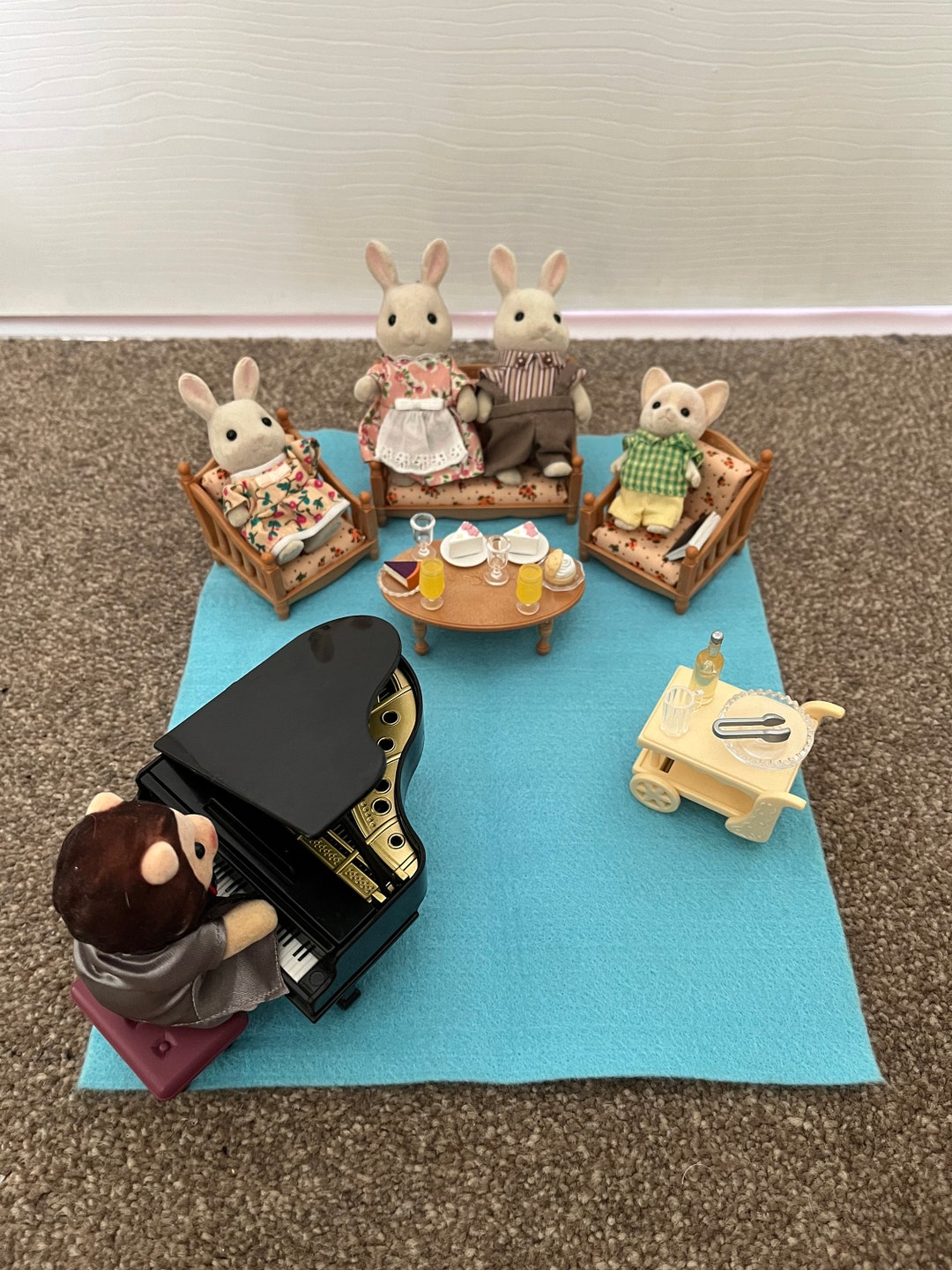 Sylvanian Hotel Lounge - Piano, Seats, Cakes - Etsy