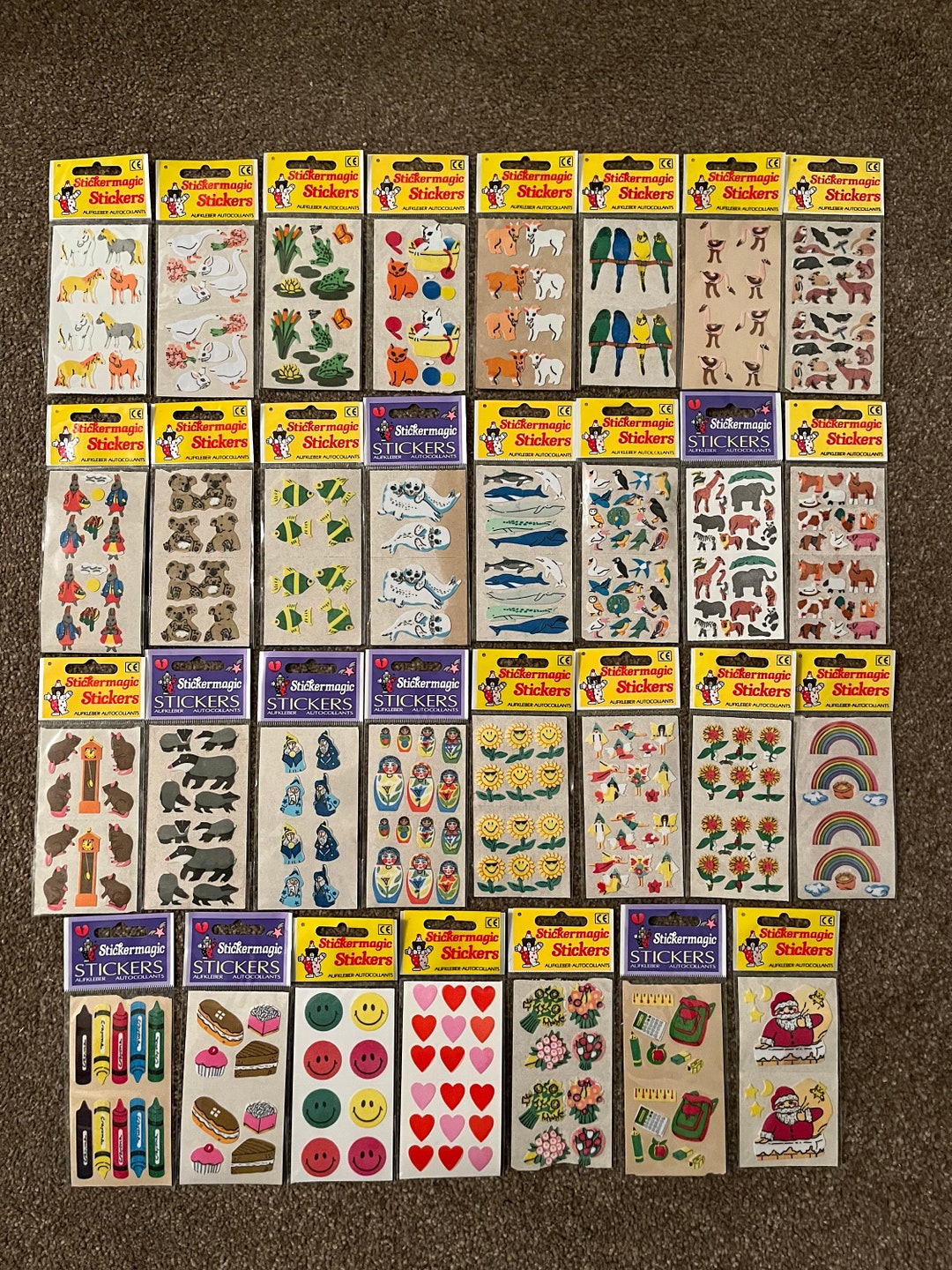 Stickermagic Fuzzy Stickers - Please Choose From Drop Down List - Etsy