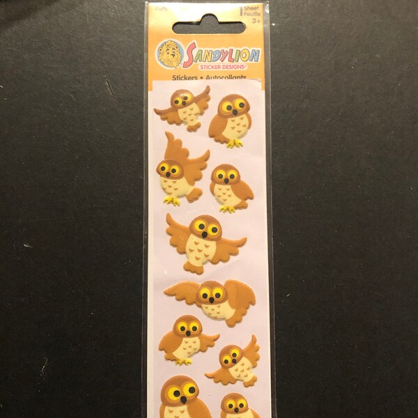 Puffy Owl Stickers - Etsy