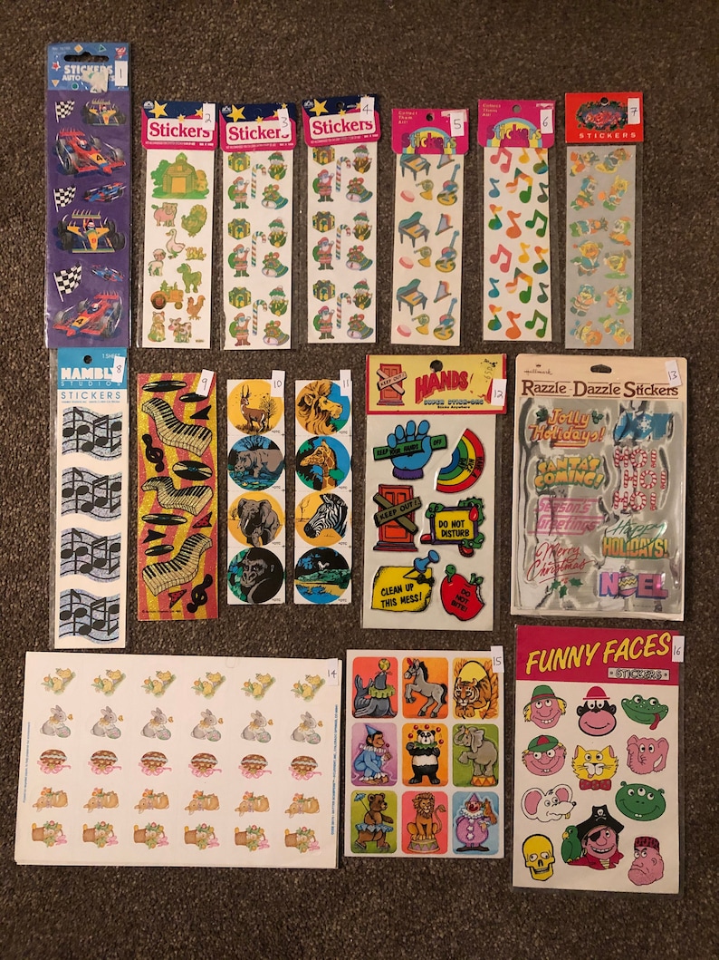 Vintage Rare Stickers - Hallmark, Slick Sticks, Hambly, - Etsy