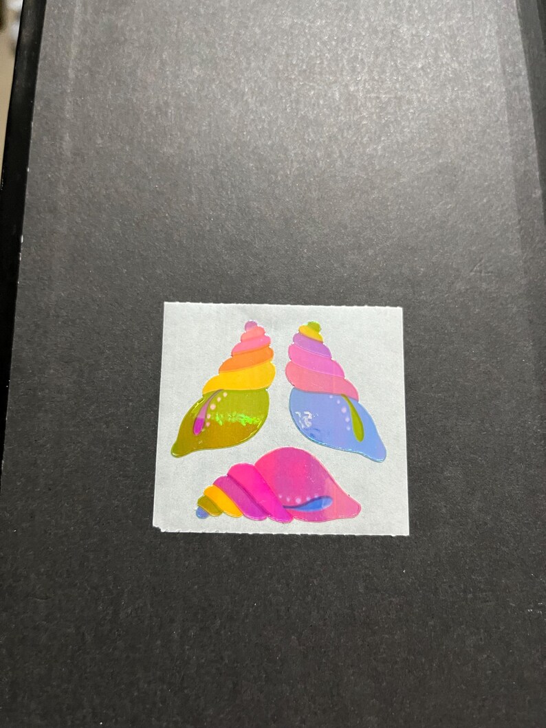 Sandylion Vintage 1989 Very Rare Shiny Conch Shell Stickers - Etsy