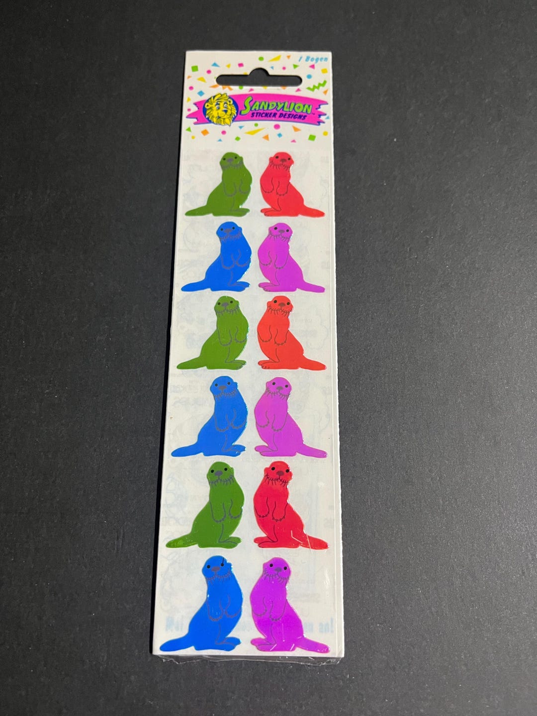 Sandylion Vintage Rare Shiny Otter Sticker Strip - Etsy