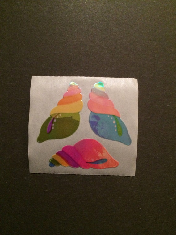 Sandylion Vintage 1989 Very Rare Shiny Conch Shell Stickers - Etsy