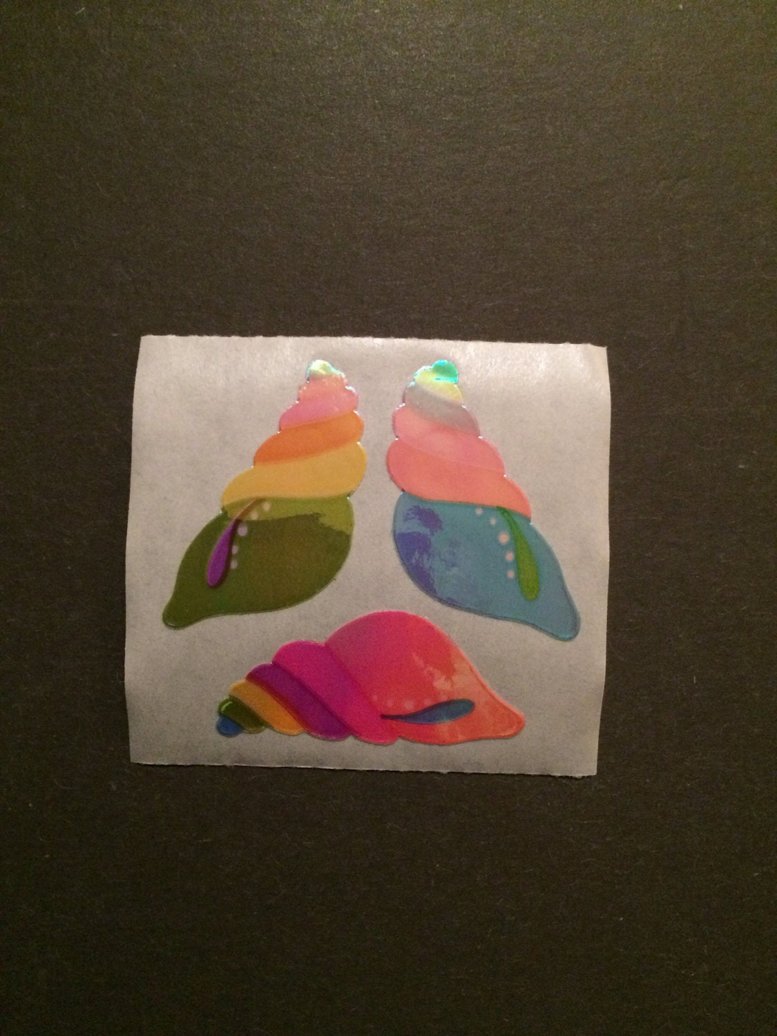 Sandylion Vintage 1989 Very Rare Shiny Conch Shell Stickers - Etsy