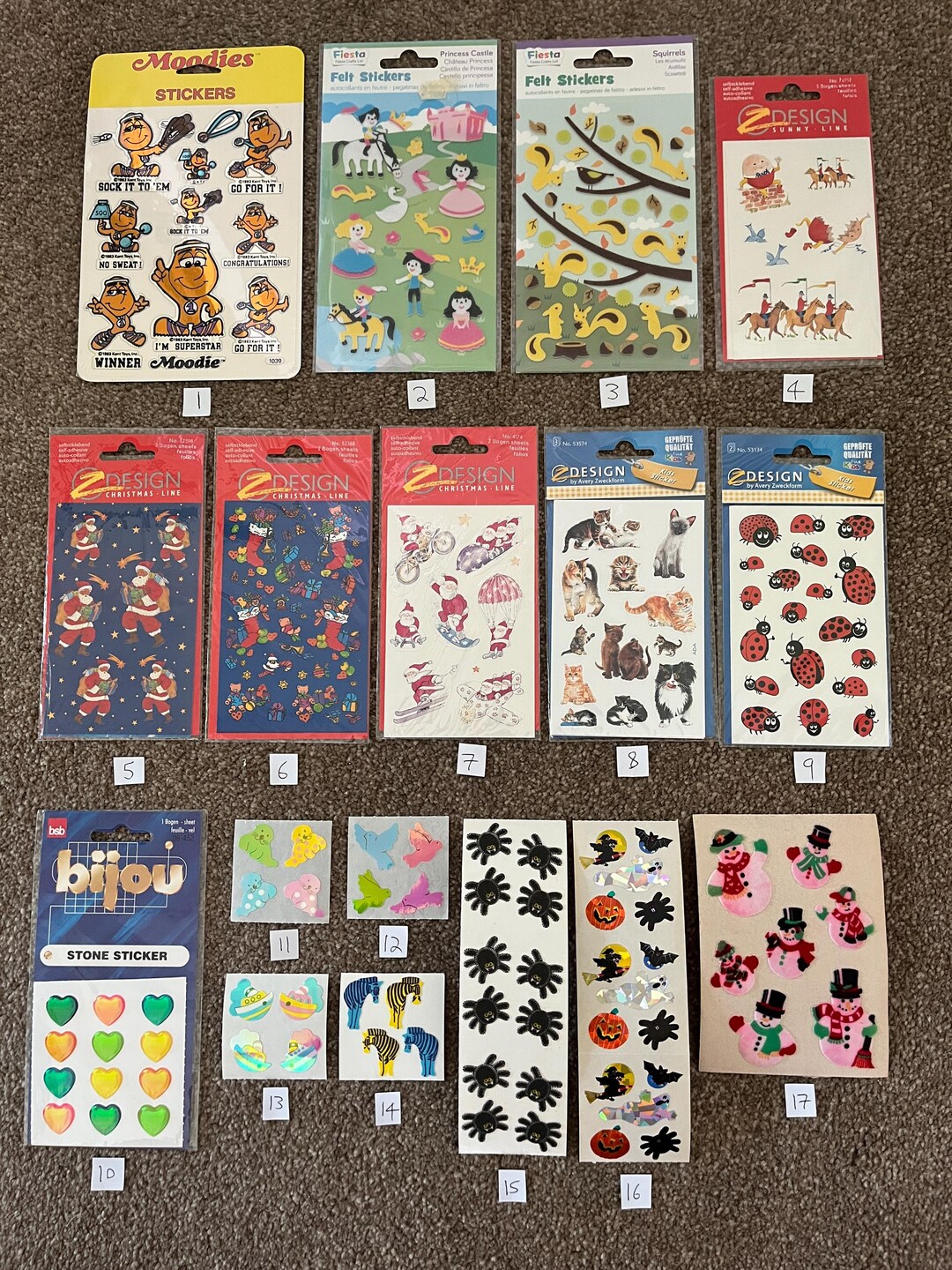 Z Design, Moodies, Fiesta Craft, Sandylion Stickers - Please Choose ...