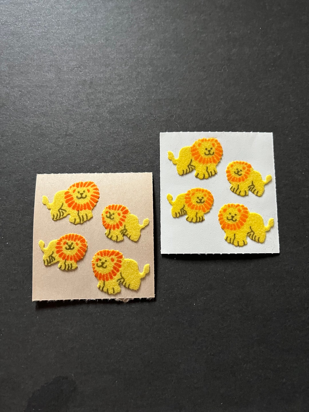 Sandylion Vintage 80s Very Rare Fuzzy Yellow Lion Stickers - Etsy