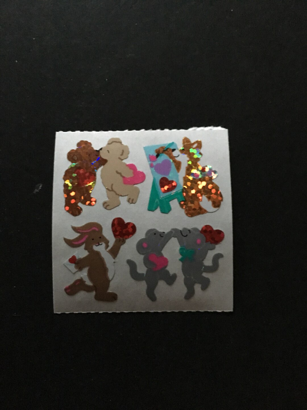 Sandylion Vintage Rare Shiny/prismatic Animals in Love Stickers - Etsy