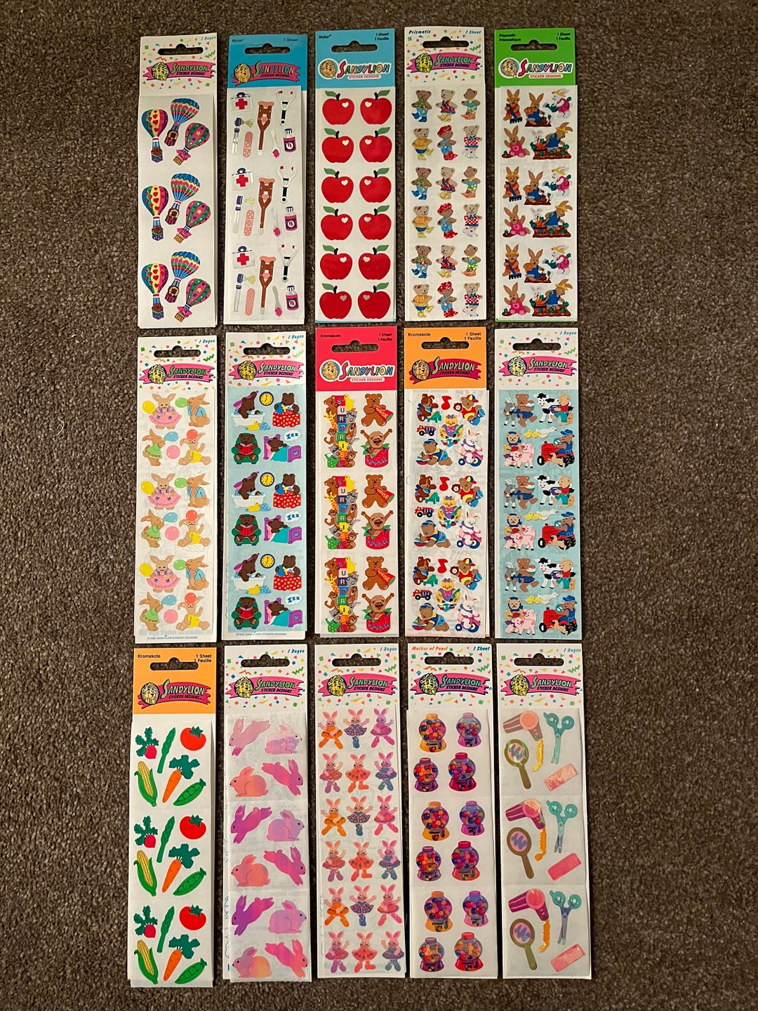 Sandylion Vintage Sticker Strips - Please Choose From Drop Down List ...