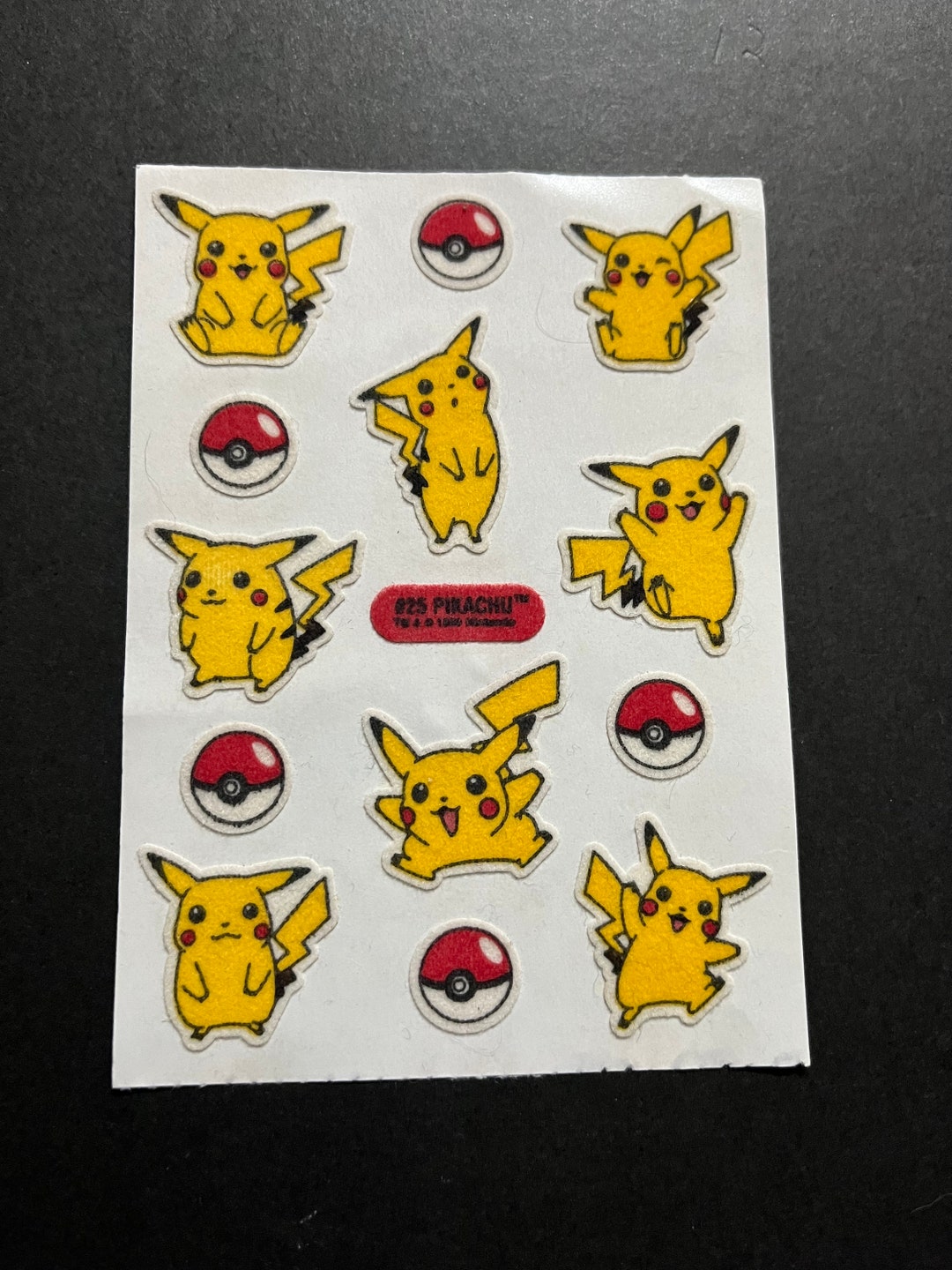 Sandylion Vintage Rare Fuzzy Maxi Pikachu Sticker Sheet - Etsy