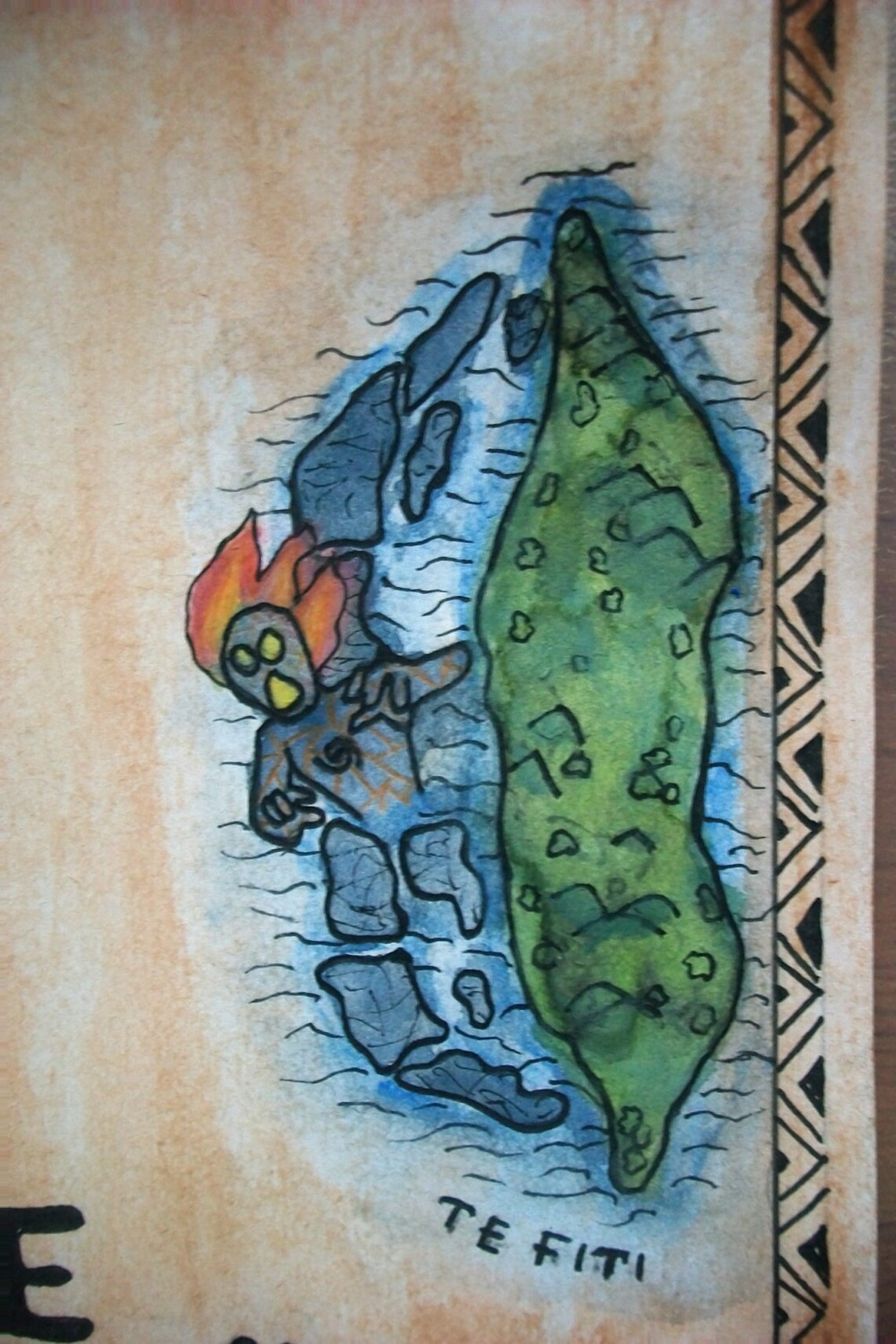 Print of Moana inspired voyage to Te Fiti map | Etsy