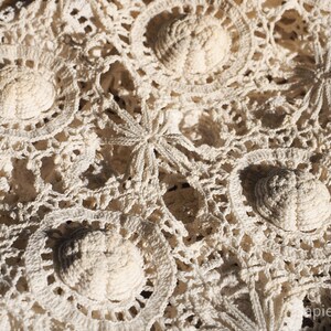 Sweet Little Antique French Hand Made Crocheted Table Cloth, Throw 45 ...