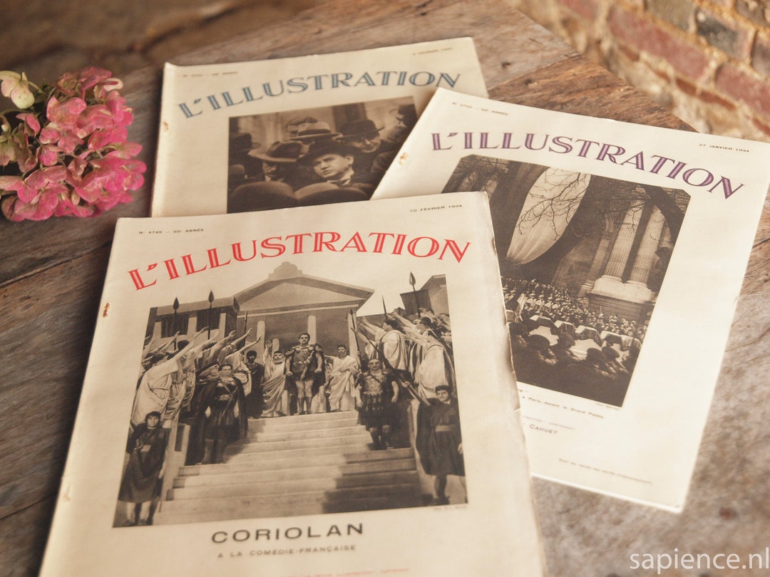 Set of 3 French Magazine L'illustration 1930's, Journal, Paper - Etsy