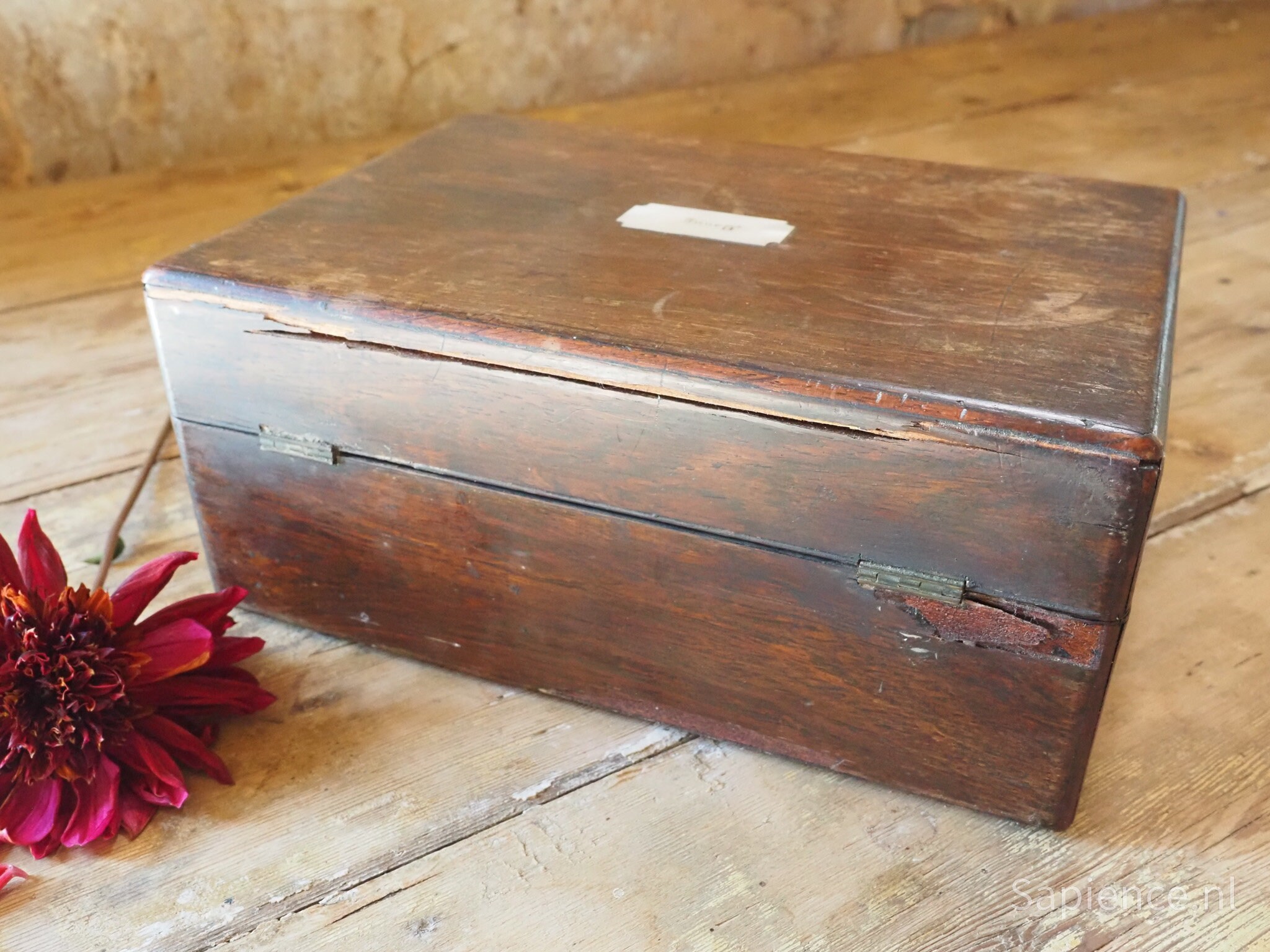 Antique Wooden Writing or Jewelry Box, Beautiful Antique Box, With ...