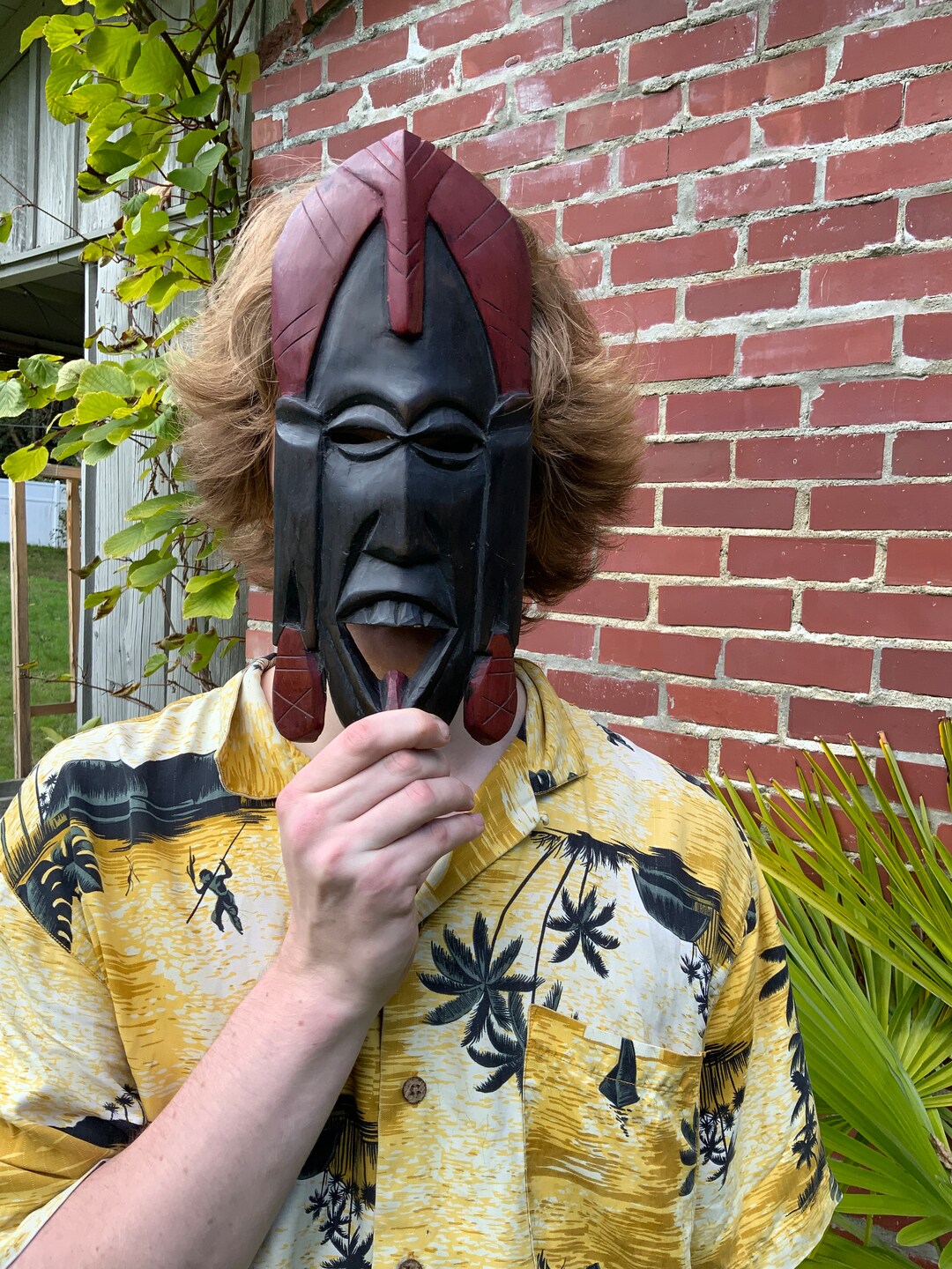 Kenyan African Hand Carved Wood Tribal Mask Wall Art - Etsy