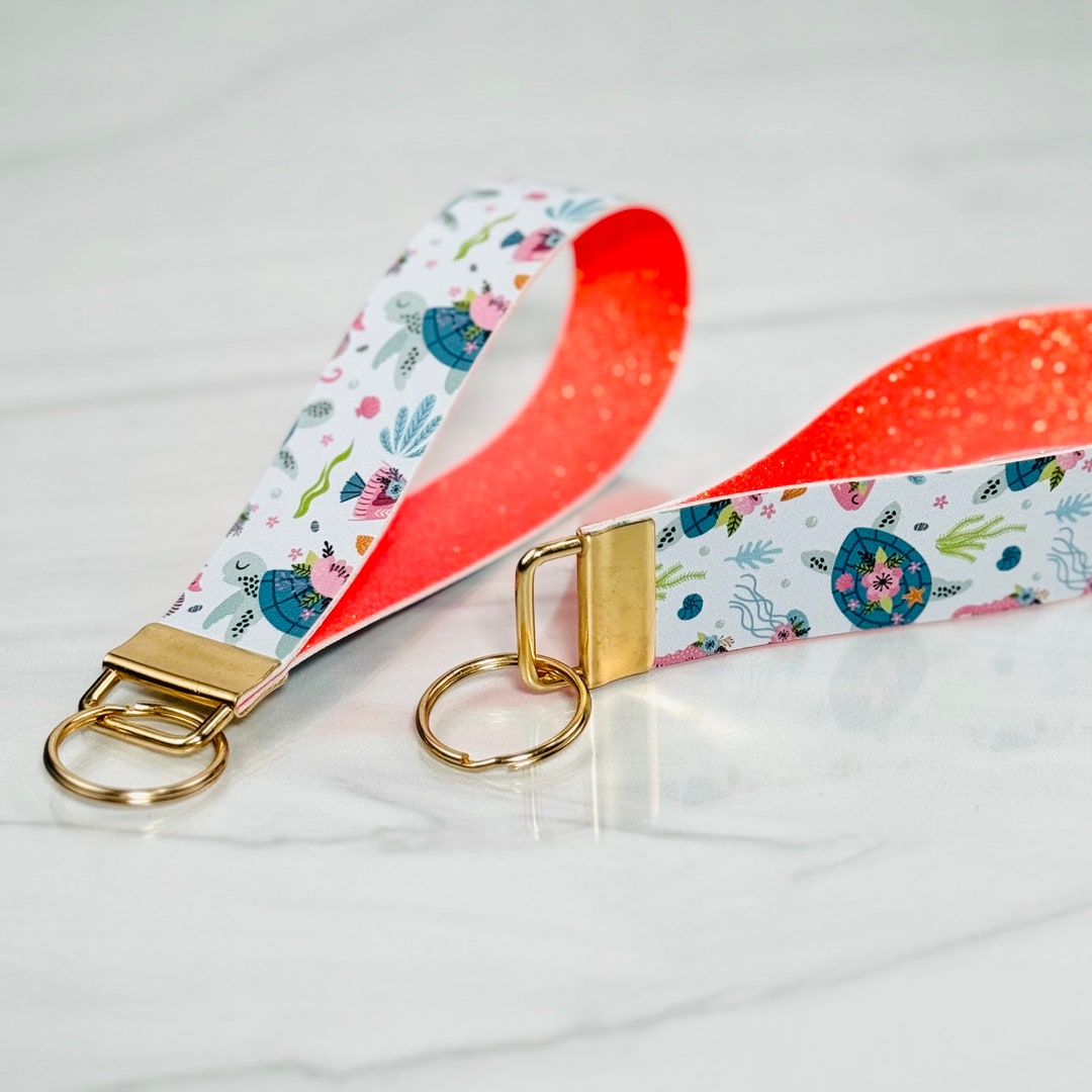 Wristlet Keychain Leather Keychain Wristlet Keychain Key Ring Key Fob ...