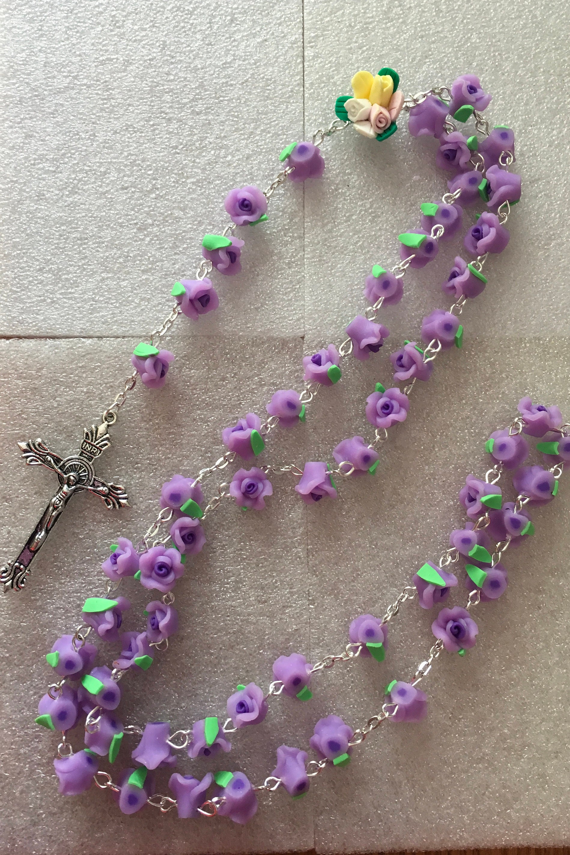 Gorgeous Small Lilac Roses Rosary Unique Rosary Religious - Etsy