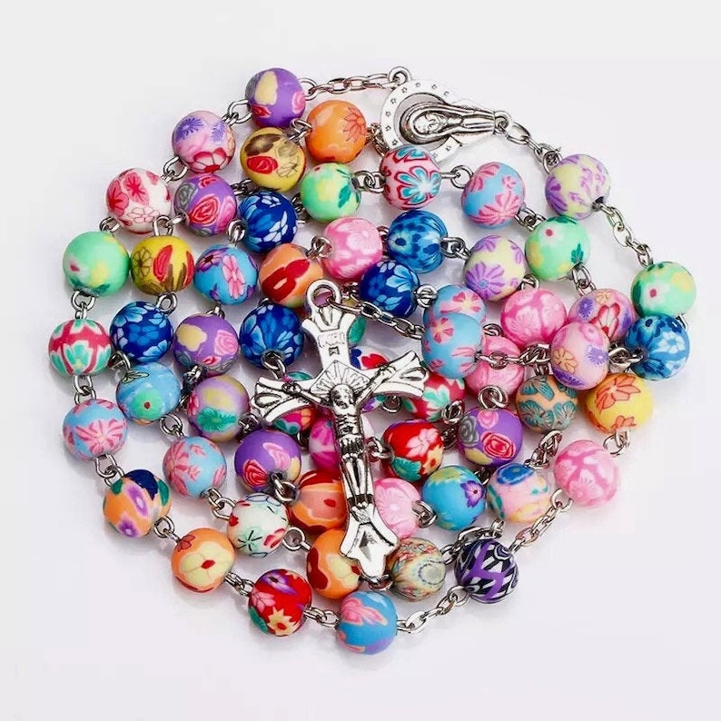 Beautiful Colorful Rosary Unique Rosaryreligious Rosary - Etsy