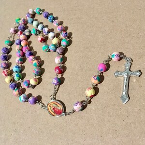 New Colorful Rosary, Beautiful, Unique Rosary,religious Rosary, Pray ...