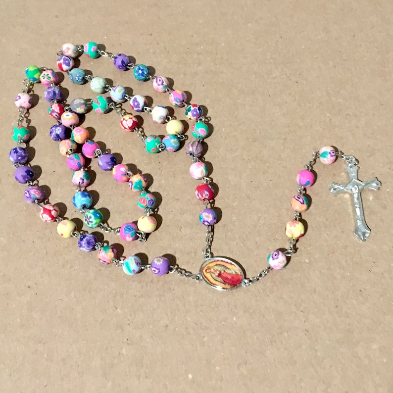 New Colorful Rosary, Beautiful, Unique Rosary,religious Rosary, Pray ...