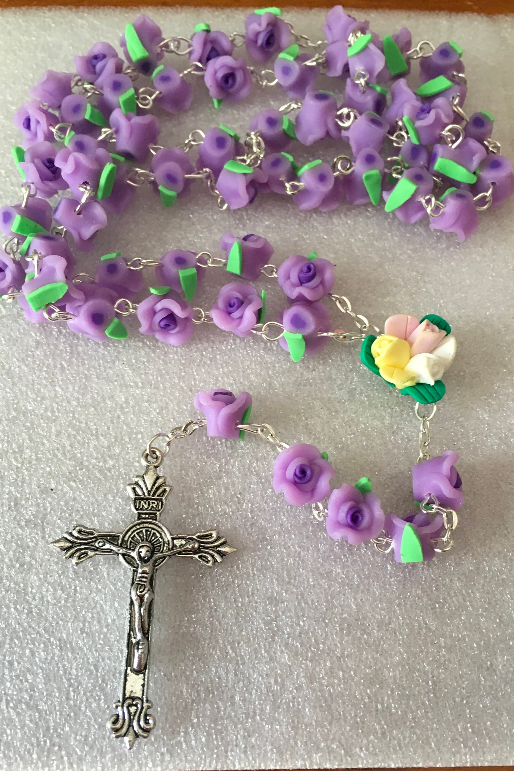 Gorgeous Small Lilac Roses Rosary Unique Rosary Religious - Etsy