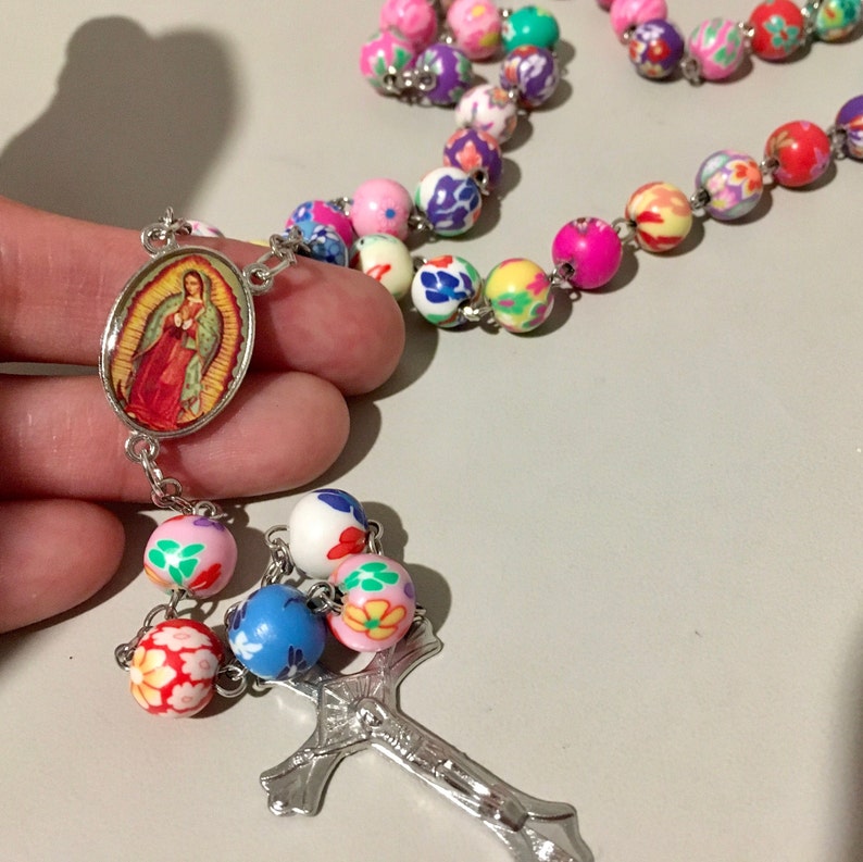 New Colorful Rosary, Beautiful, Unique Rosary,religious Rosary, Pray ...
