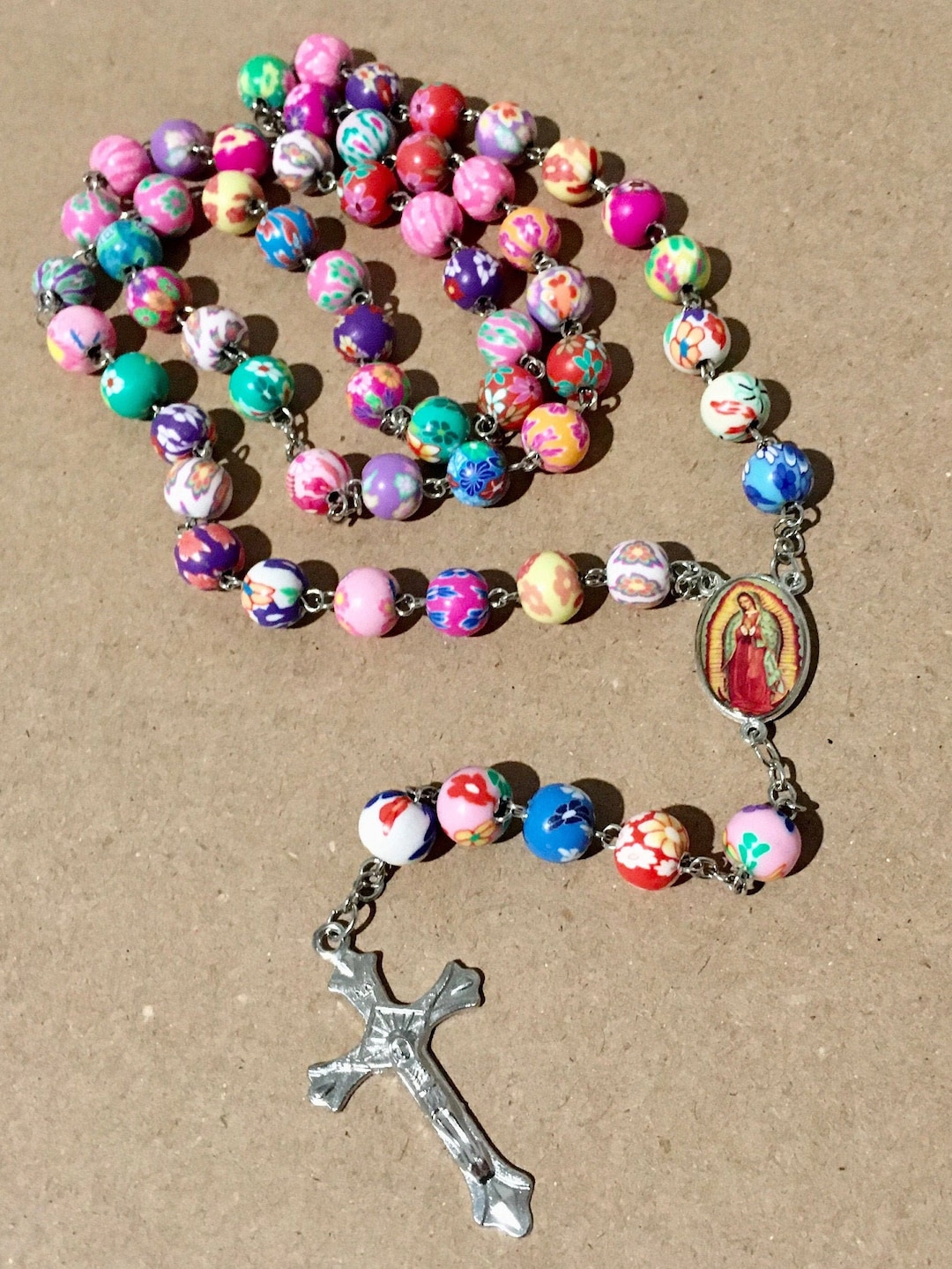 New Colorful Rosary, Beautiful, Unique Rosary,religious Rosary, Pray ...