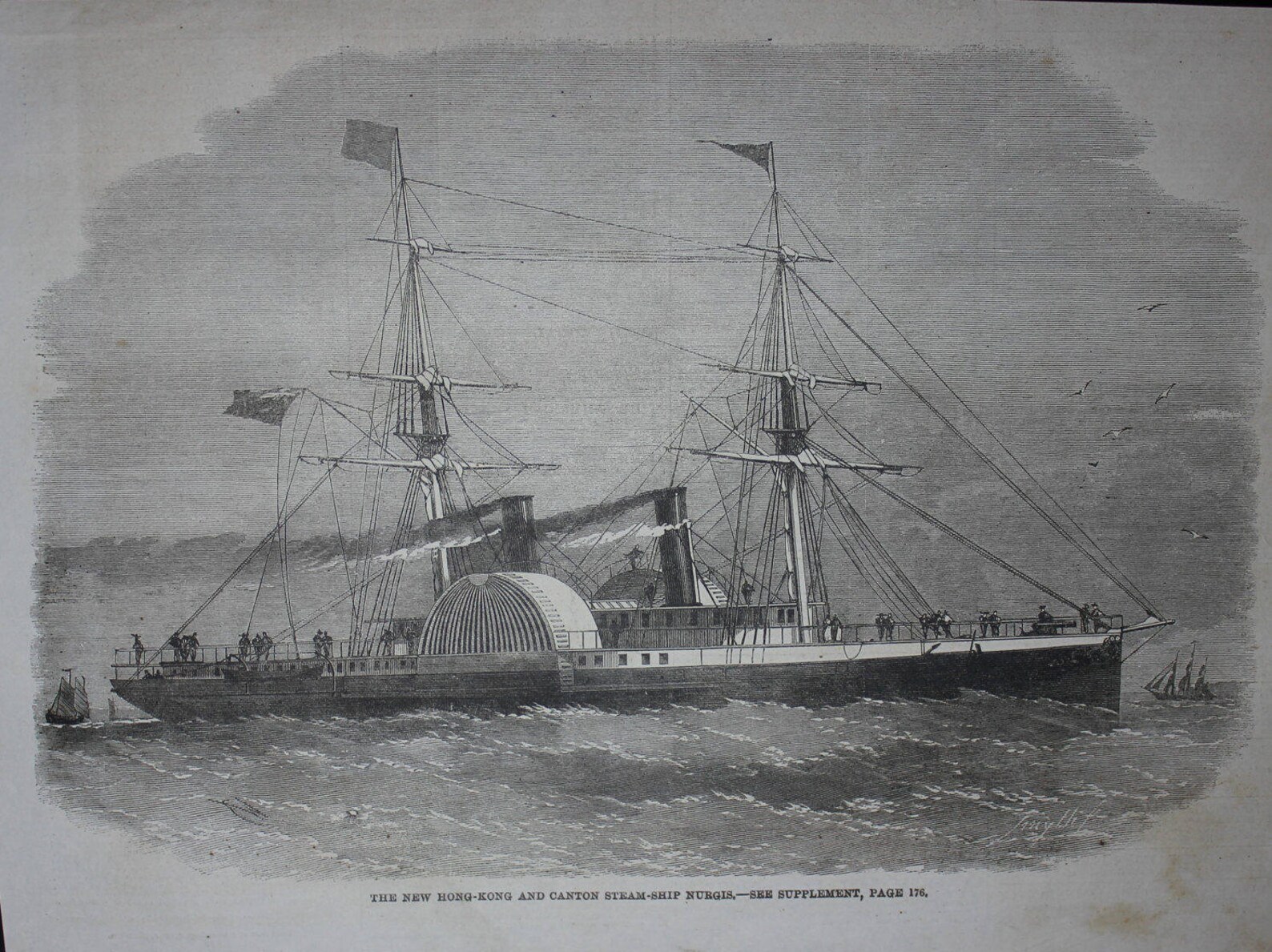 The New Hong-kong and Canton Steam-ship Nurgis - Etsy