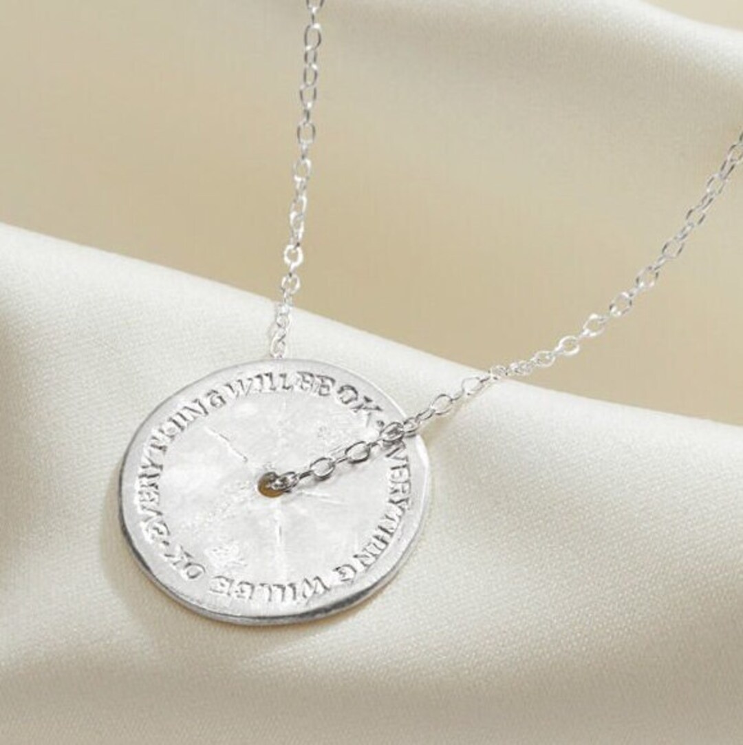 Spinner Pendant Necklace in Sterling Silver, Anxiety Relief Gift ...