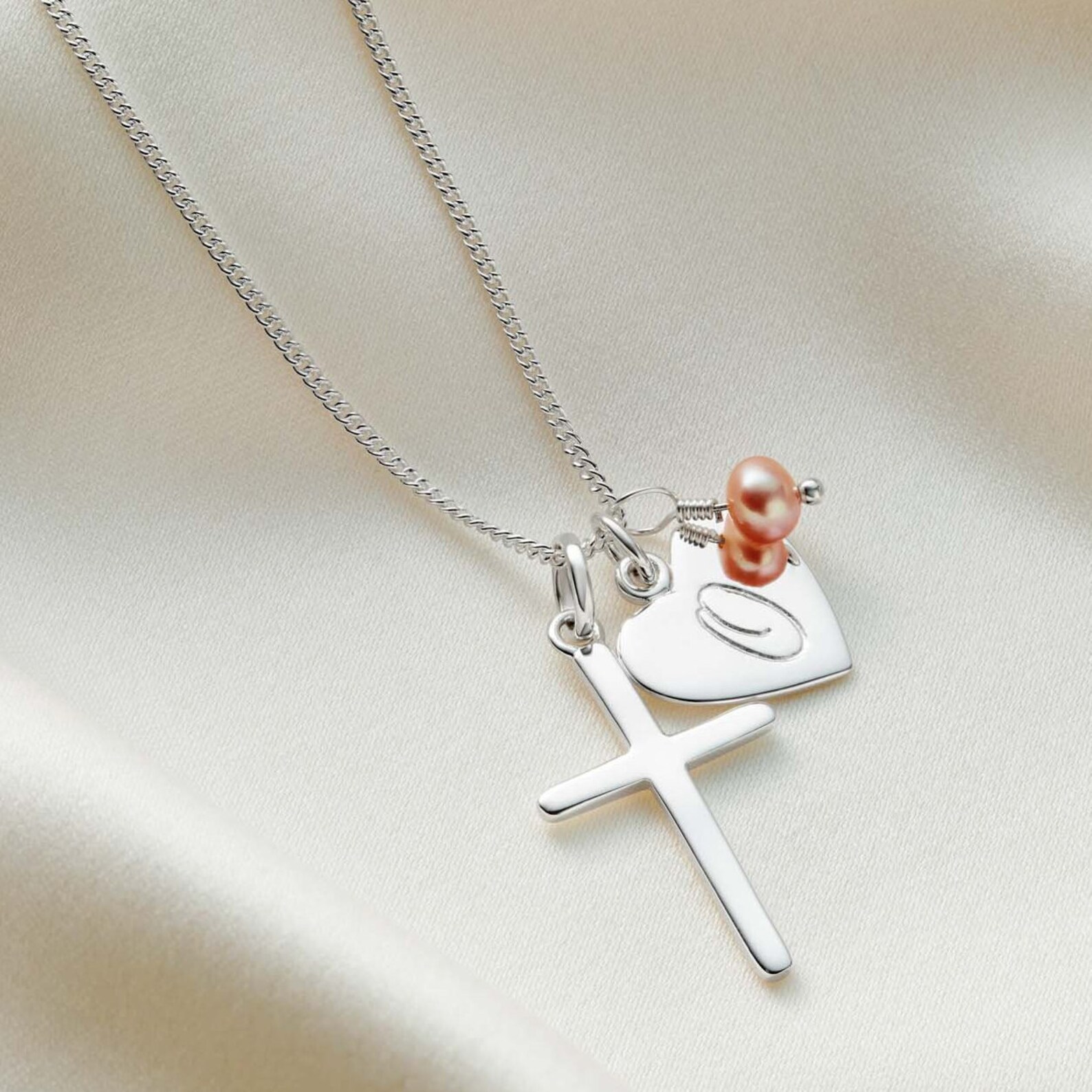 Birthstone Cross Necklace, Baptism Jewellery, Confirmation Gift ...
