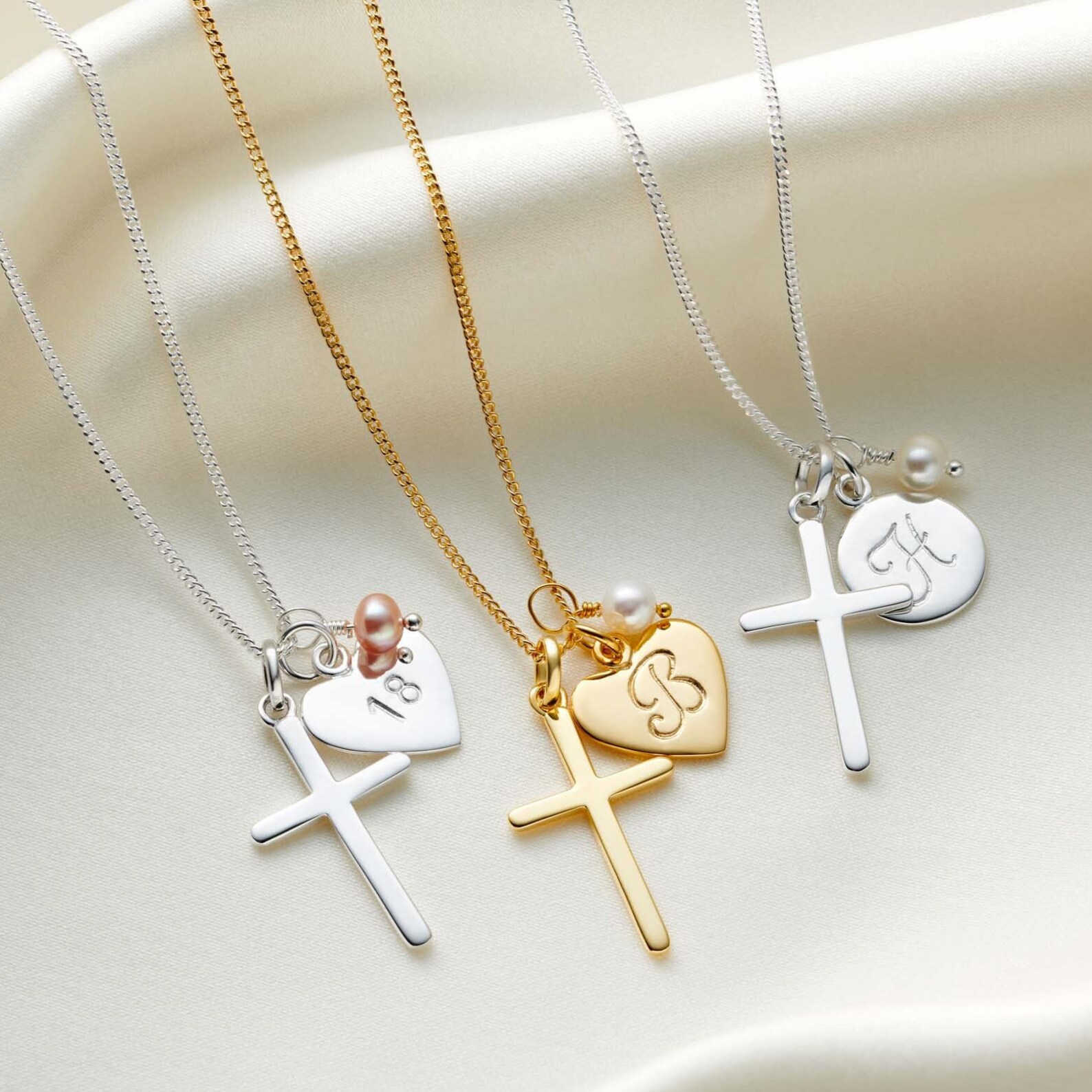 Birthstone Cross Necklace, Baptism Jewellery, Confirmation Gift ...