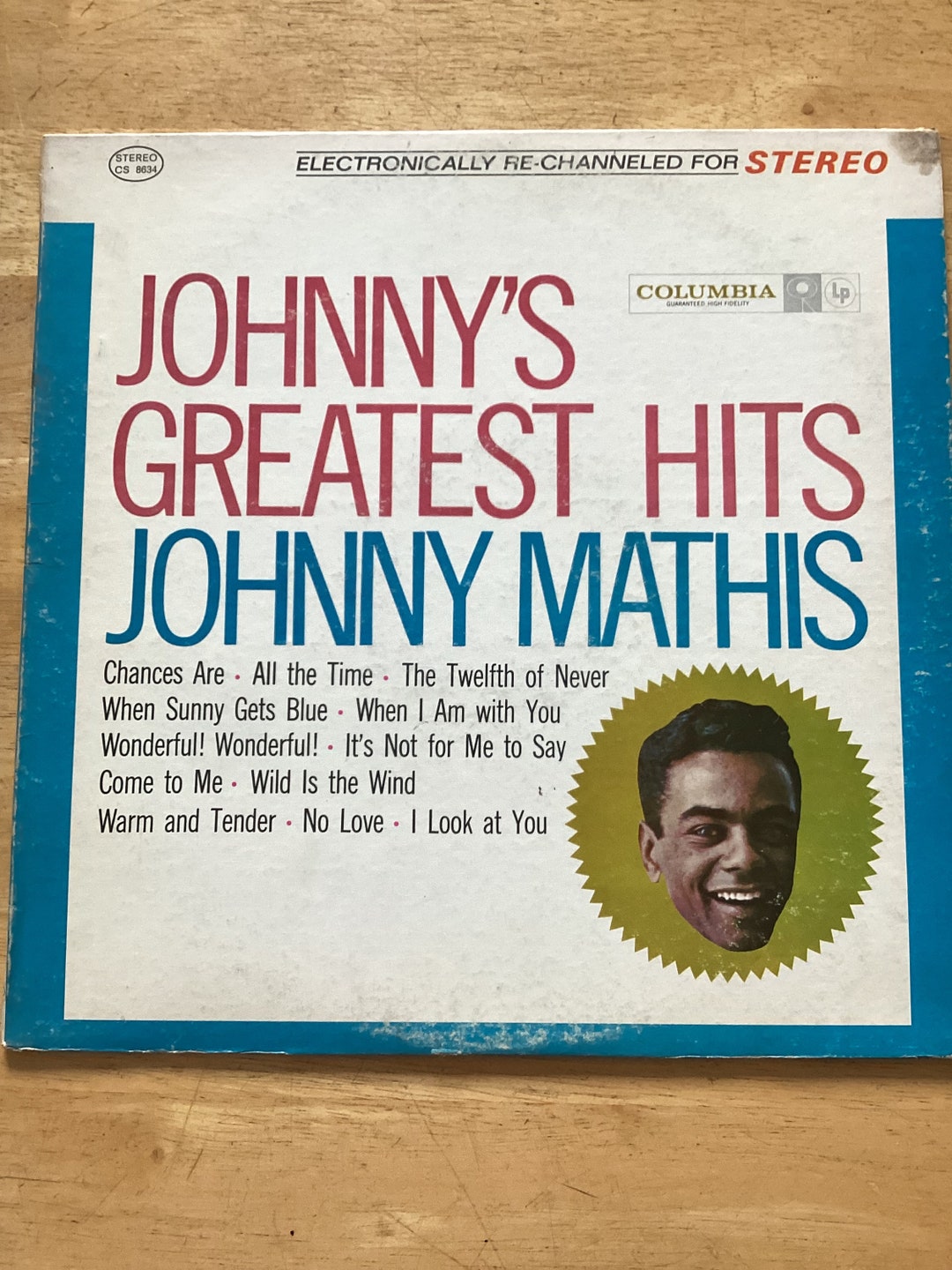 Johnny Mathis LP Johnnys Greatest Hits CS8634 FREE SHIPPING - Etsy