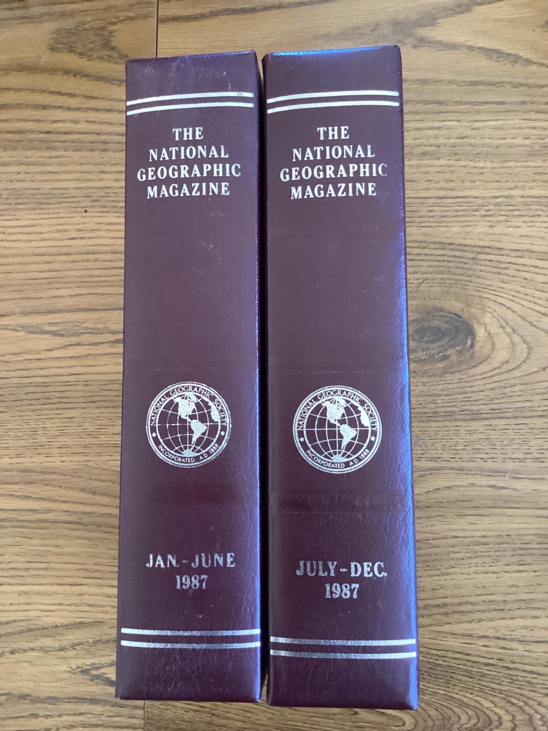 1987 National Geographic Magazines All 12 Issues Protective Slipcases ...